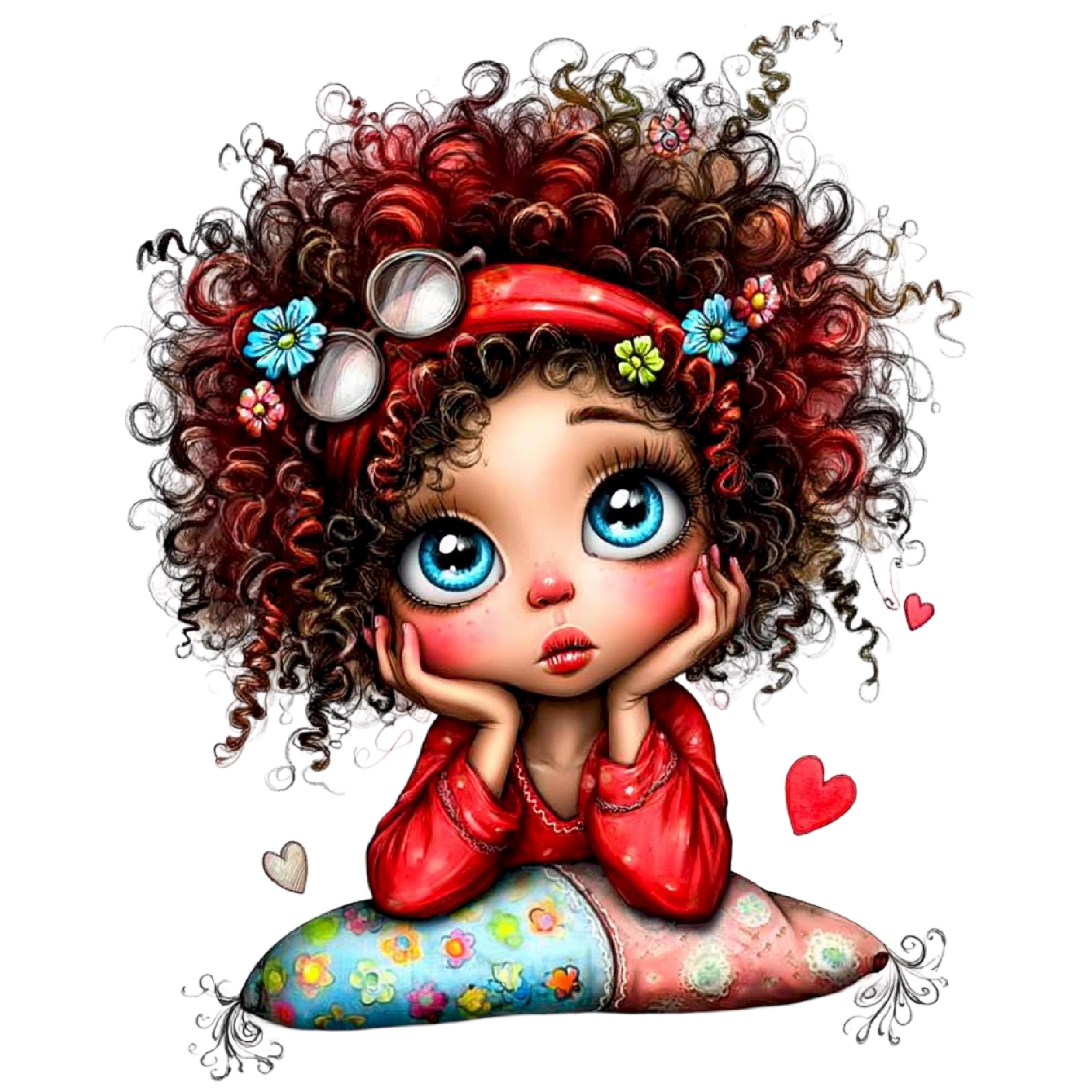 Quirky Frazzled Girl Set: Whimsical Character Art Bundle 36 PNG - Etsy