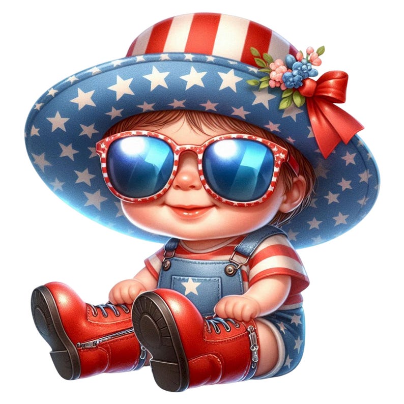 28 PNG 4th of July Cute Baby Boy Clipart, Dijital Download,american ...