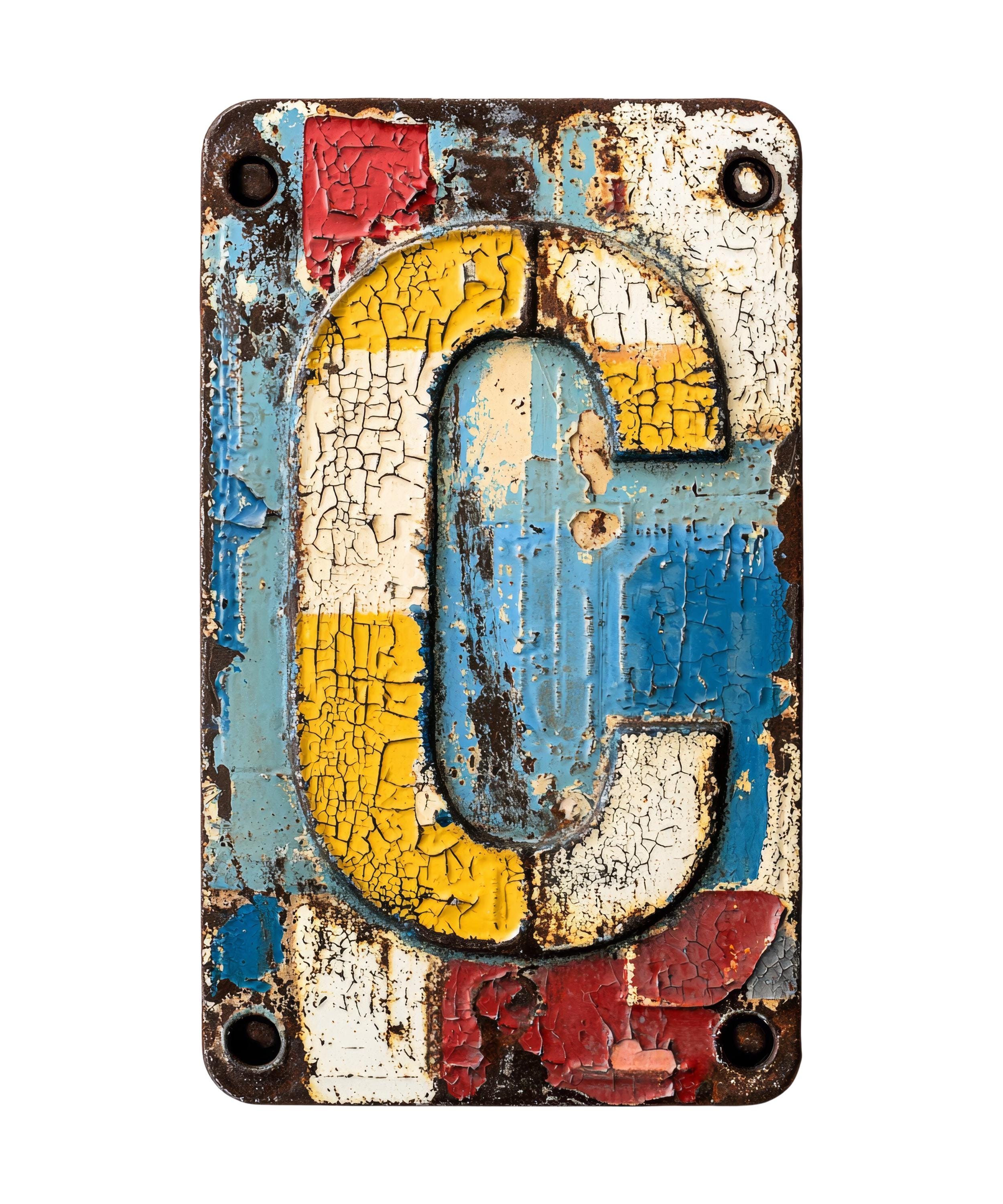 Metal License Plate Alphabet Clipart,36‑piece Vintage Auto Sign Letters ...