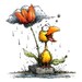 Funny Spring Bird Illustration Set: Playful Seasonal Character Art 33 ...