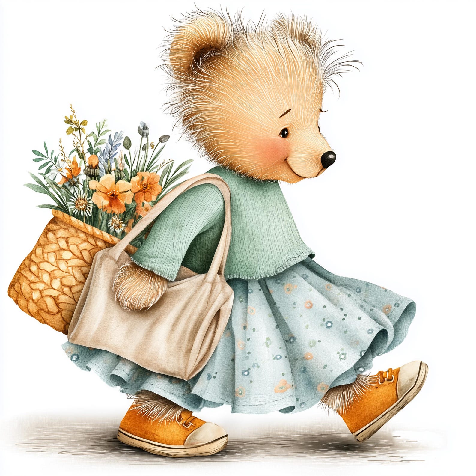 12 PNG Spring Teddy Bear Clipart Set Bundle,instant Download,commercial ...