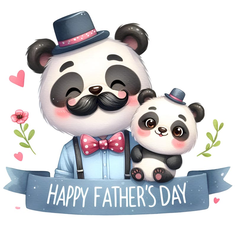 28 PNG Daddy Panda Baby Panda,father's Day PNG Download,printable Gift ...