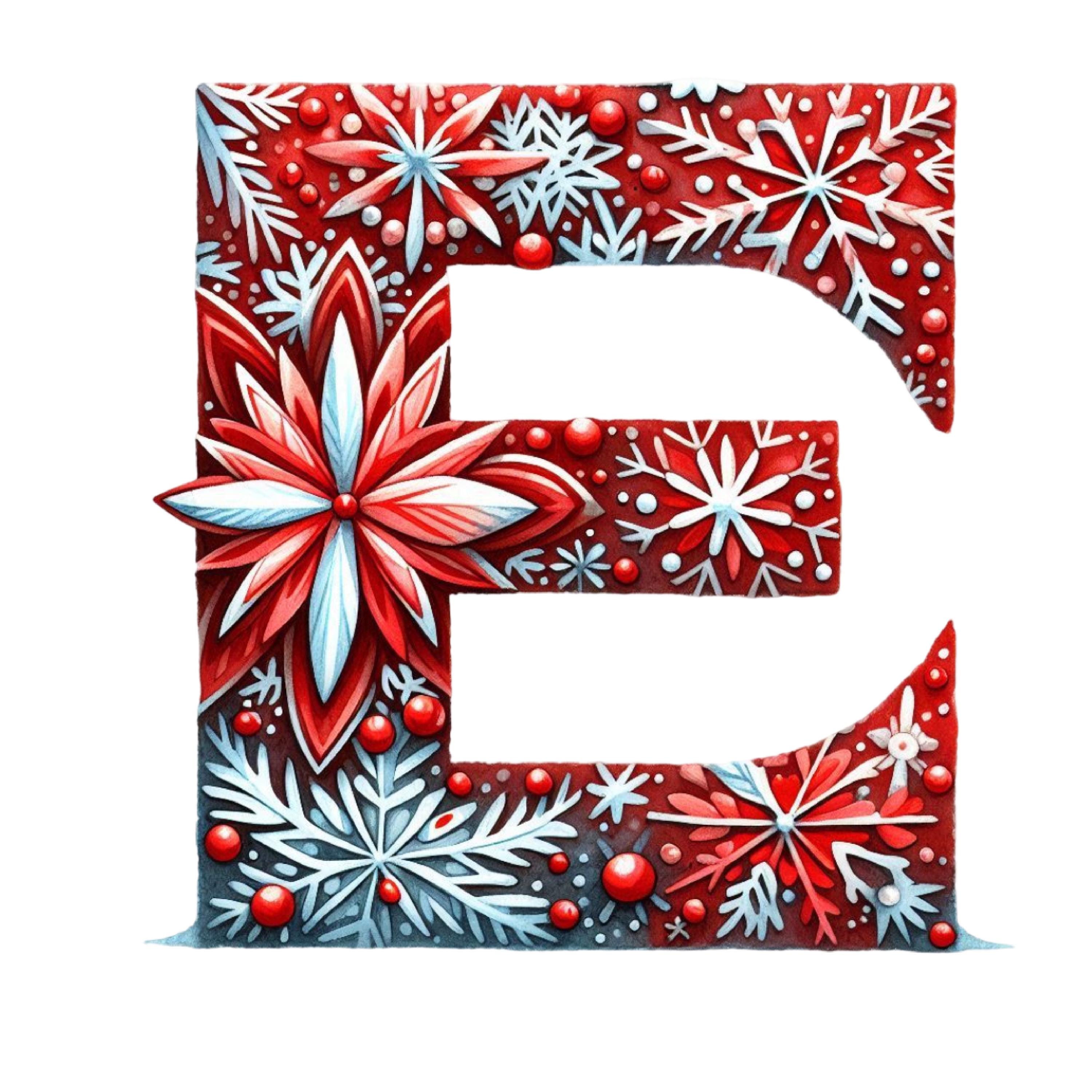 Christmas Alphabet Clipart PNG: Festive Holiday Letters (digital ...