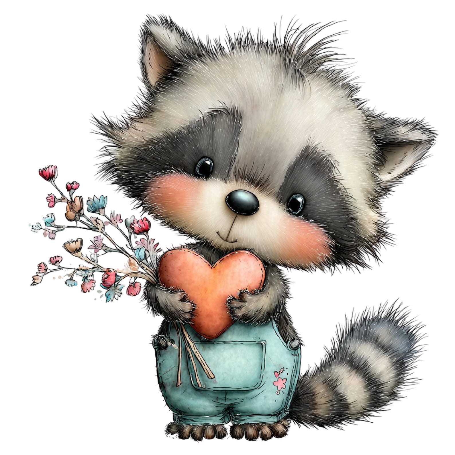 Valentine Woodland Animals Set: Whimsical Forest Love Art Bundle 55 PNG ...