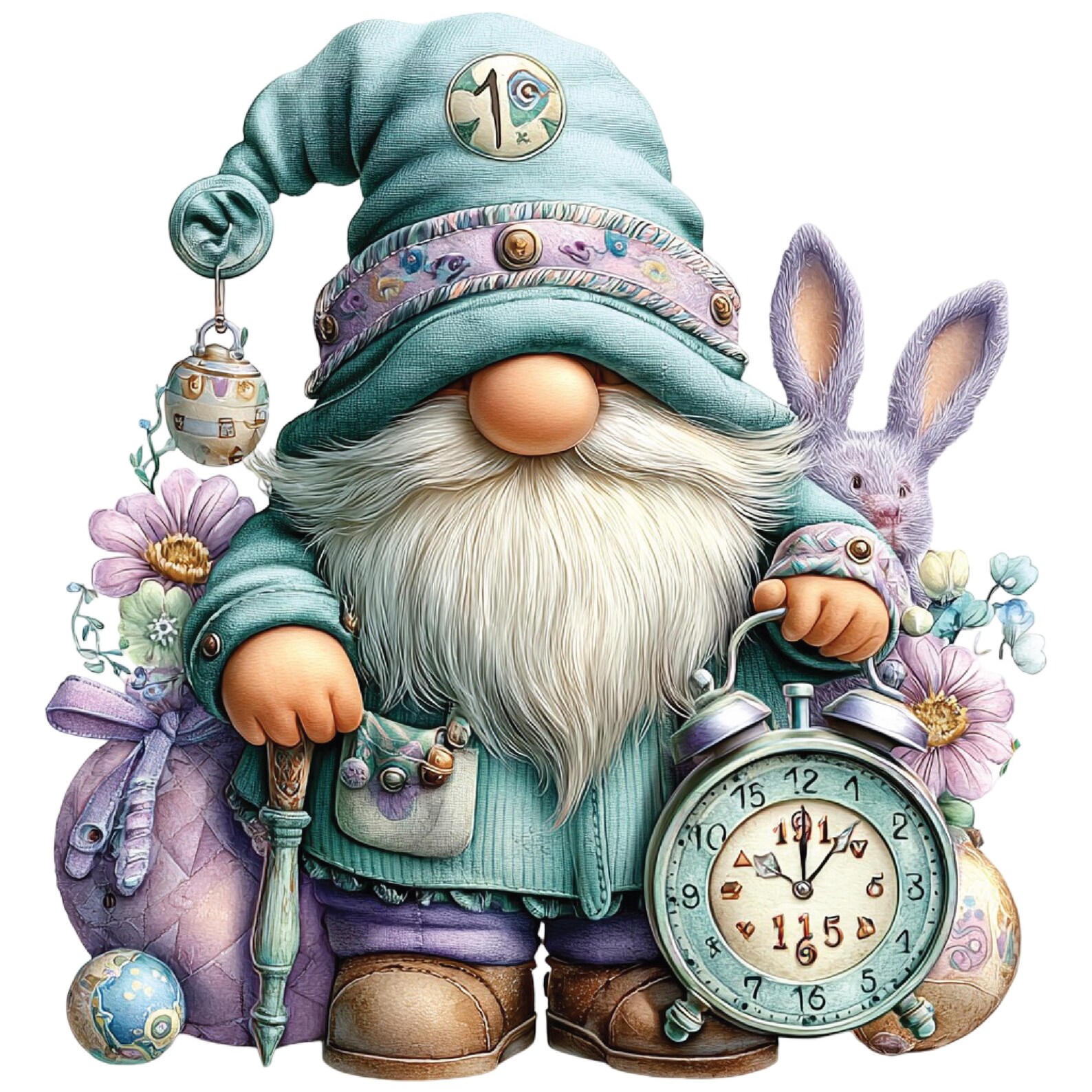 Watercolor New Year Gnome Set: Whimsical Festive Art Bundle 35 PNG - Etsy