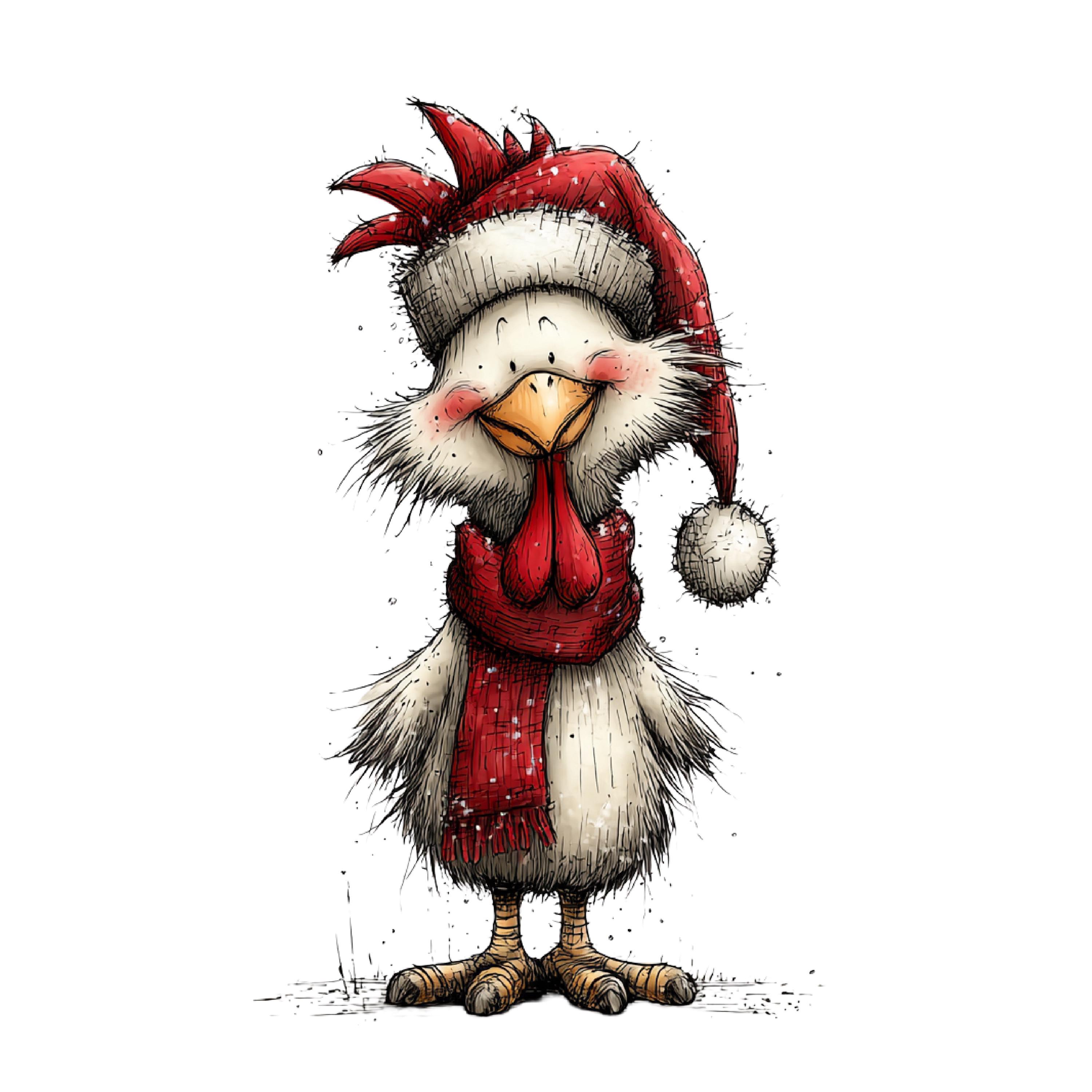 Christmas Animal Clipart – Cute Holiday Animals PNG Set (digital ...