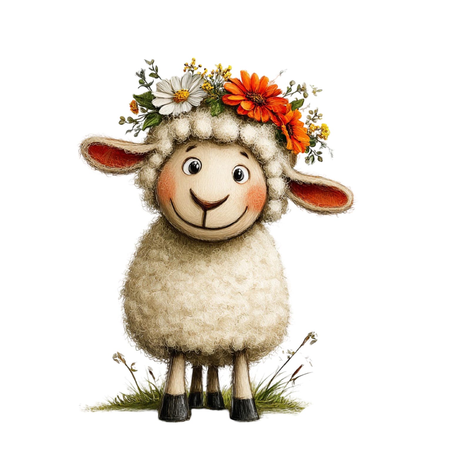 Quirky Sheep Clipart: Funny Farm Animal PNG Images (digital Download ...