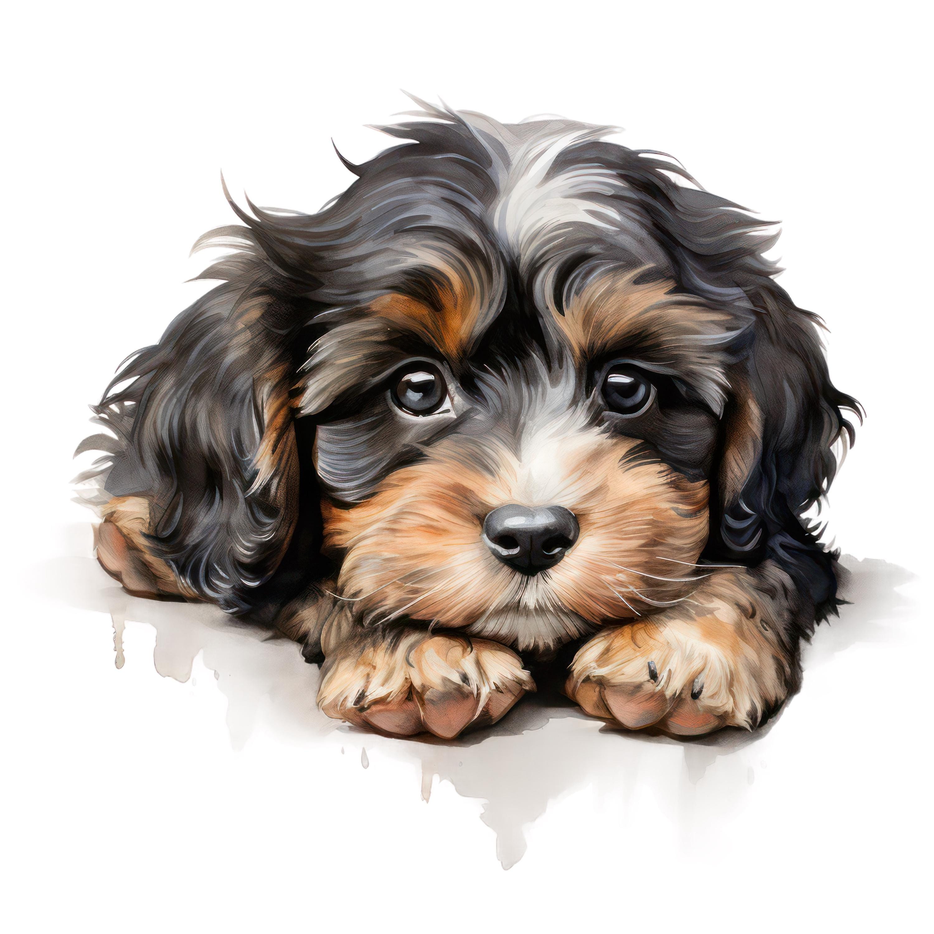 Watercolor Cavapoo Clipart Bundle: 36 PNG Images (digital Download ...
