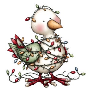 Whimsical Fluffy Christmas Birds Clipart – Cozy Winter PNG Set (instant ...
