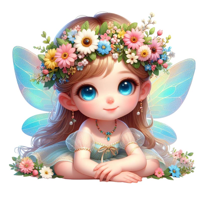 Floral Fairy Watercolor Clipart: Mega Bundle PNG, JPG (commercial Use ...