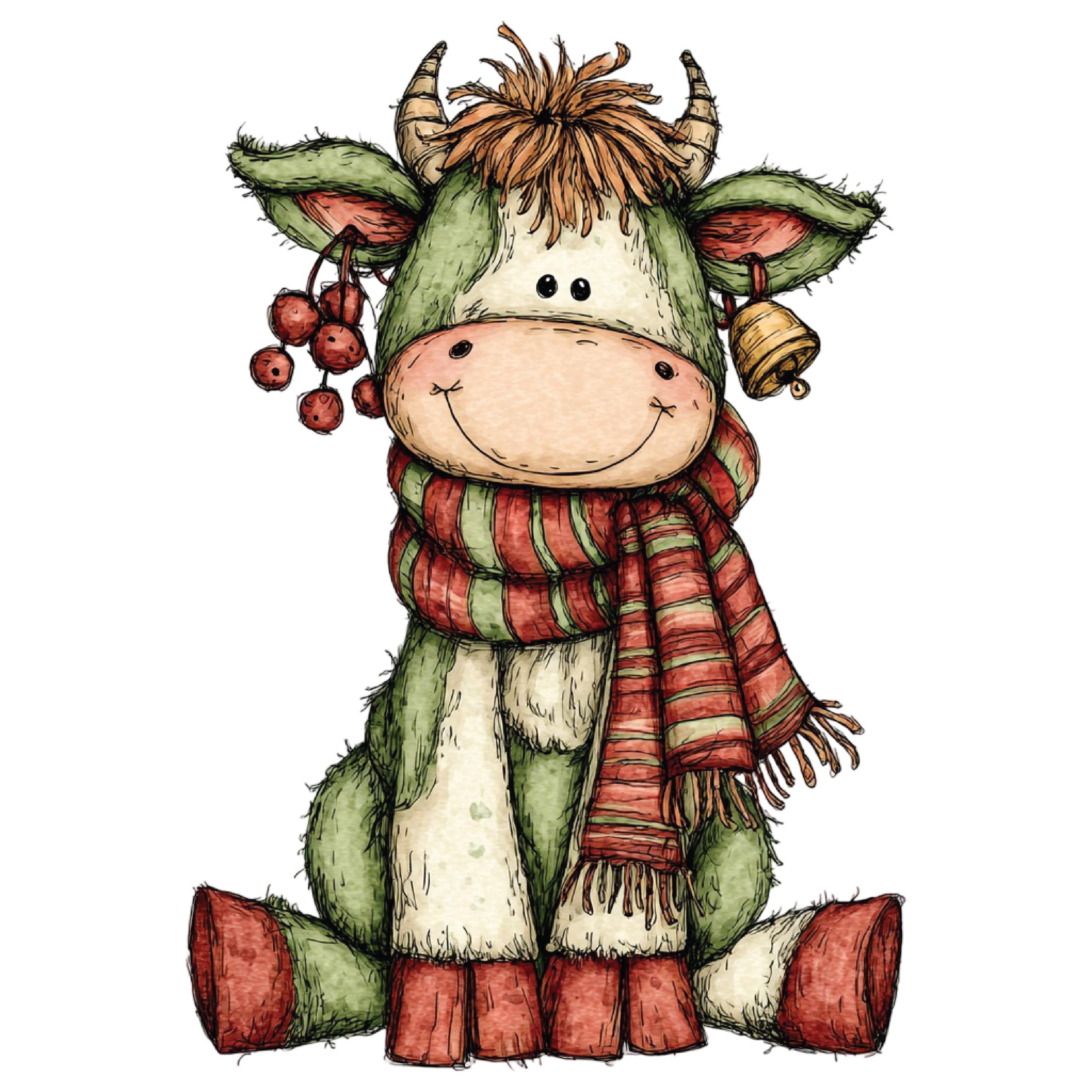 Whimsical Christmas Animals Clipart – Cute Holiday Woodland PNG Set ...