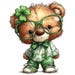 St. Patrick’s Teddy Bear Illustration: Irish Holiday Character Set 37 ...