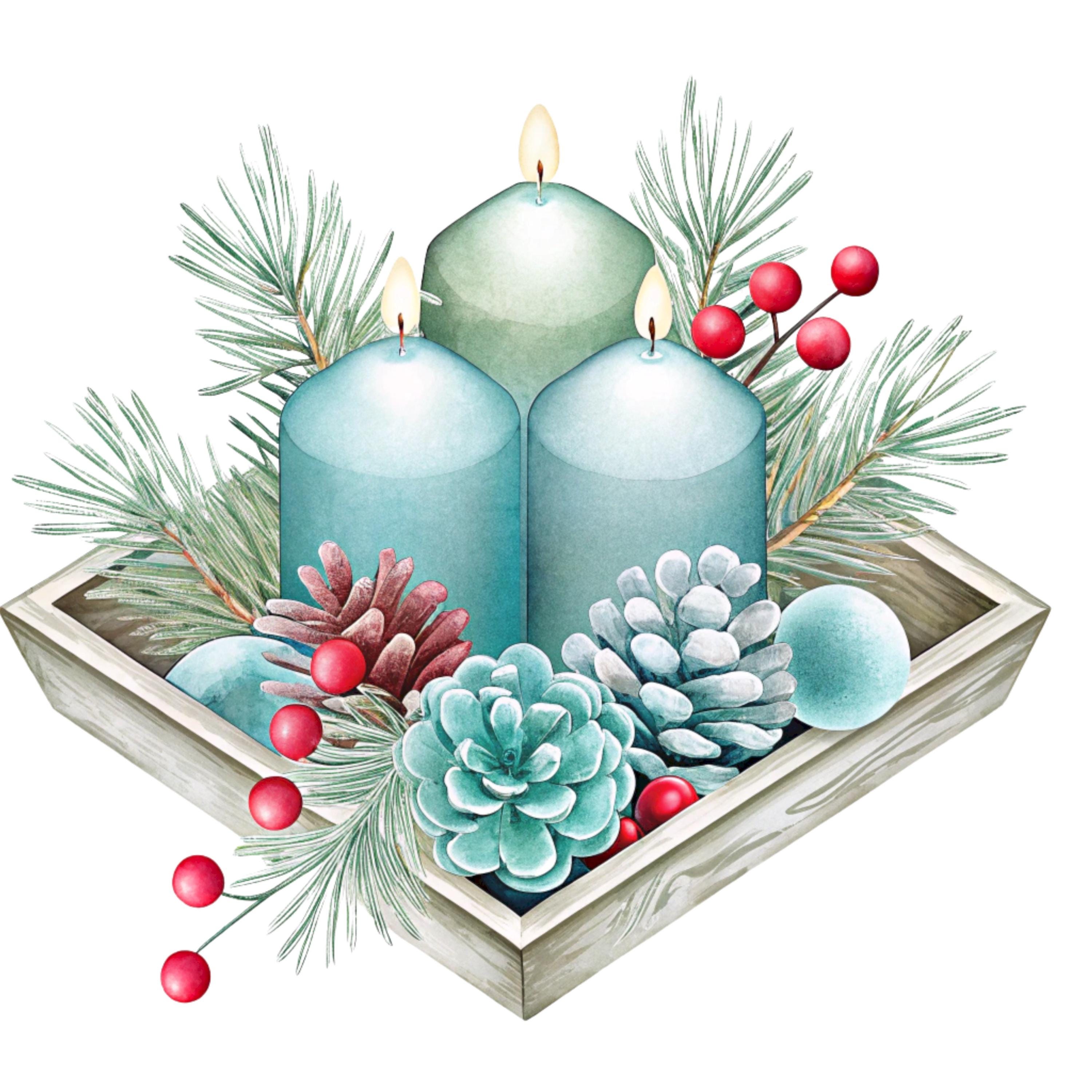 Watercolor Christmas Clipart Bundle – Festive Holiday Art PNG Set ...