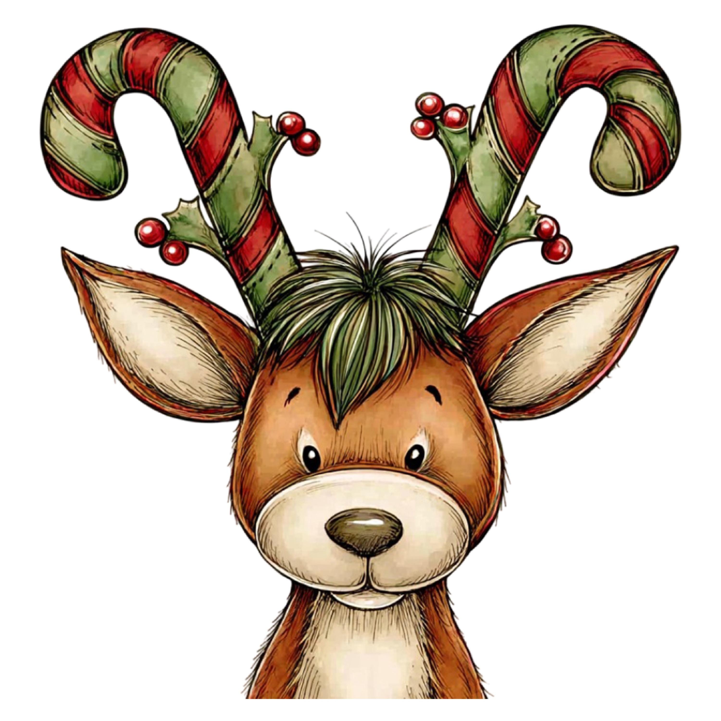 Whimsical Christmas Woodland Animals: Cute Holiday PNG Clipart (digital ...
