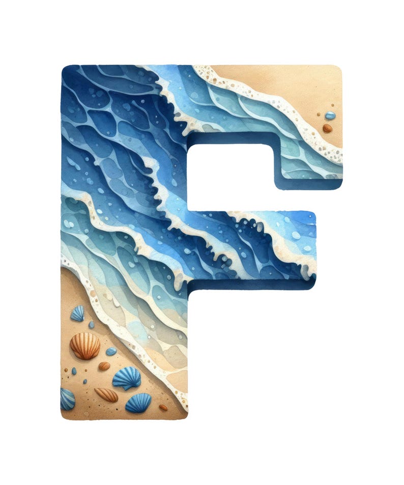 Summer Beach Doodle Alphabet & Numbers: Fun Hand Drawn Letters PNG Set ...