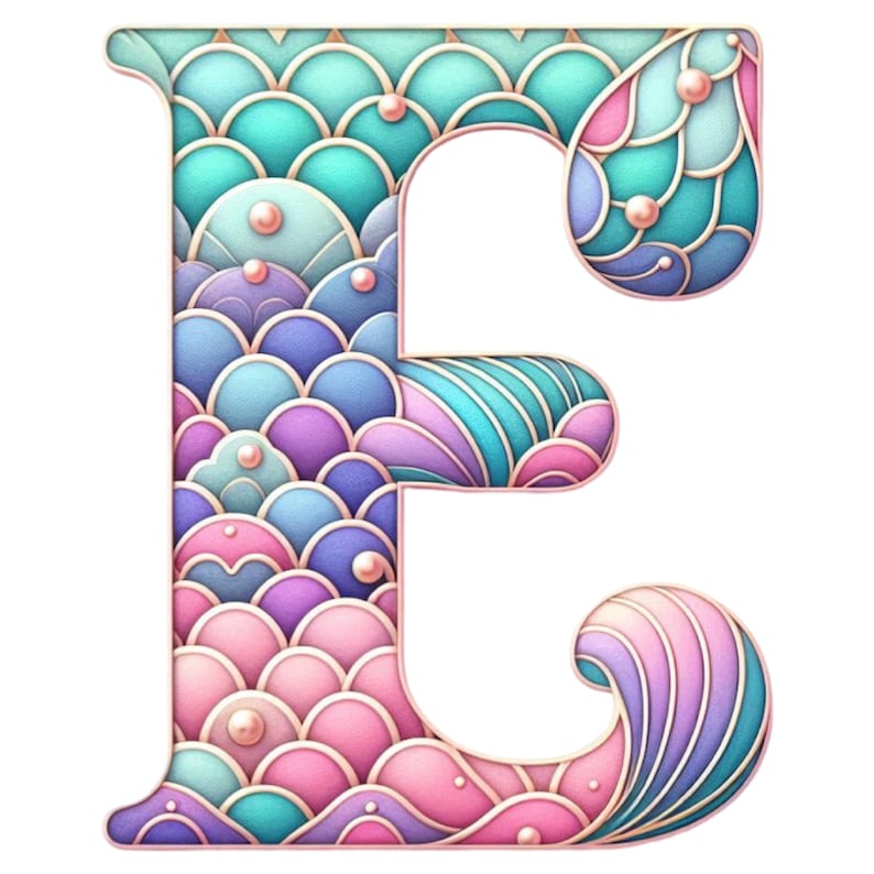 36 PNG Mermaid Birthday Alphabet and Letter,highresolution Images ...
