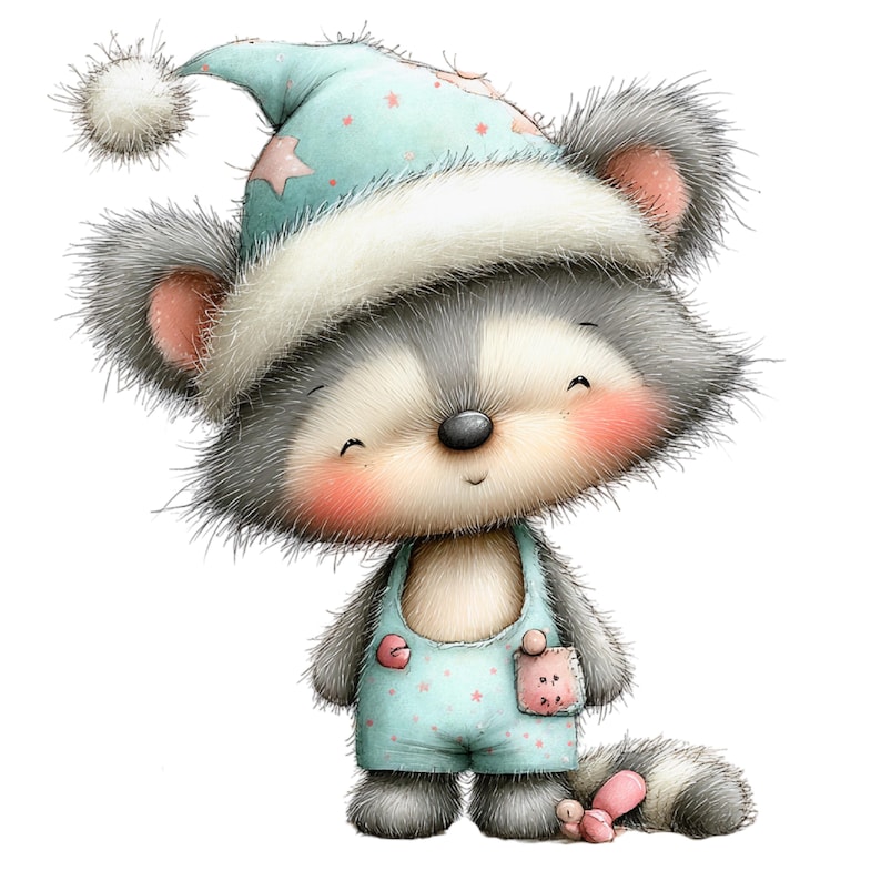 Whimsical Woodland Christmas Clipart – Festive Forest PNG Set (instant ...