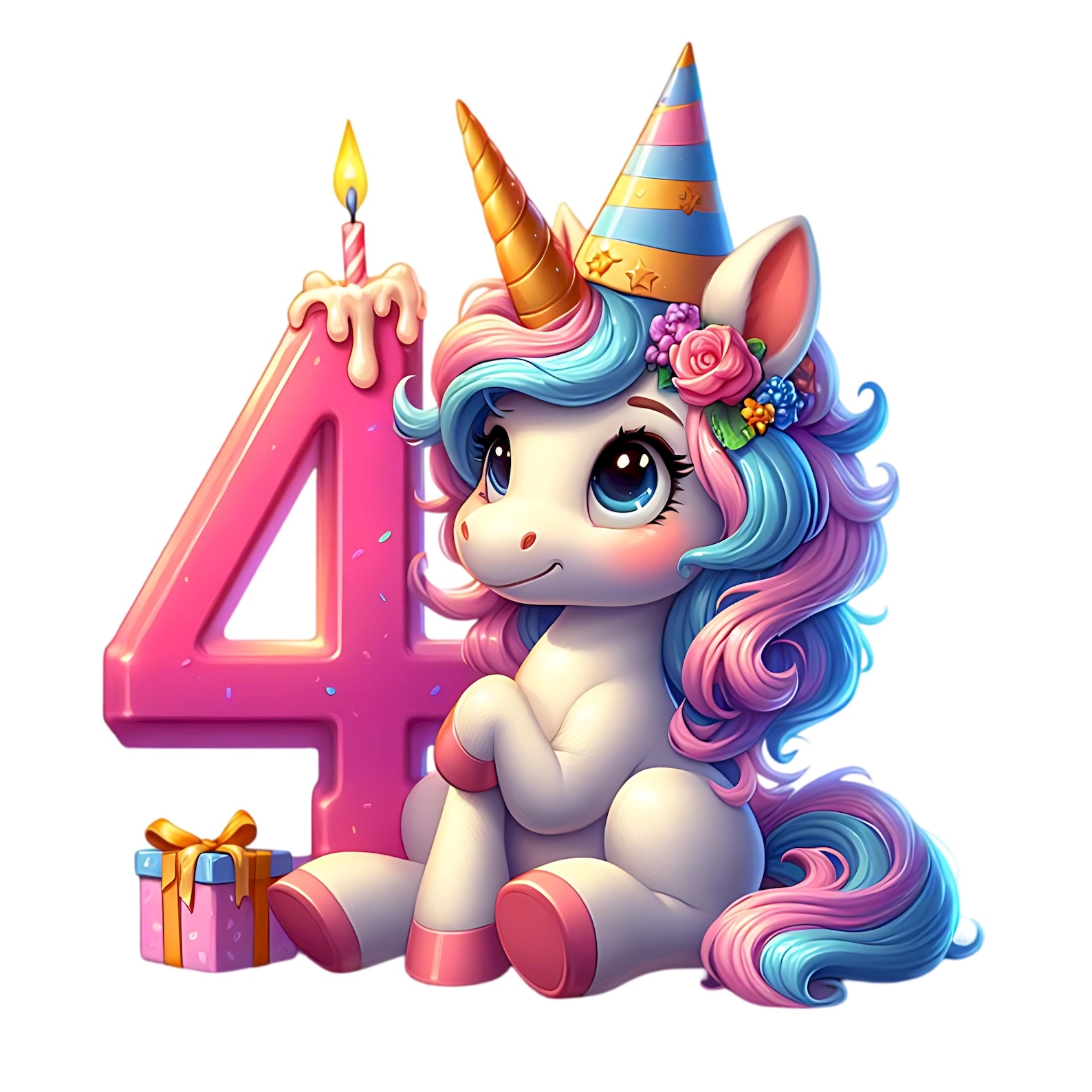 25 PNG Birthday Unicorn Sublimation Clipart,digital Clipart,printable ...