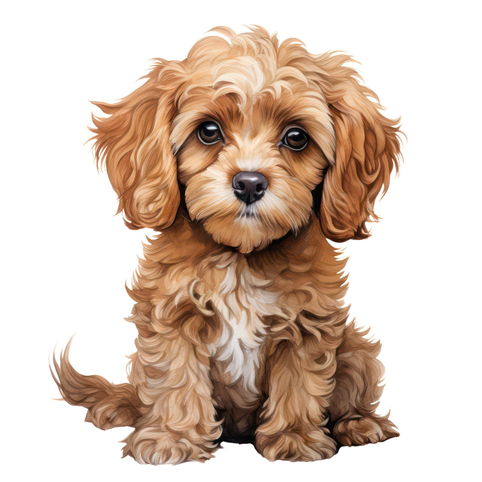 Watercolor Cavapoo Clipart Bundle: 36 PNG Images (digital Download ...