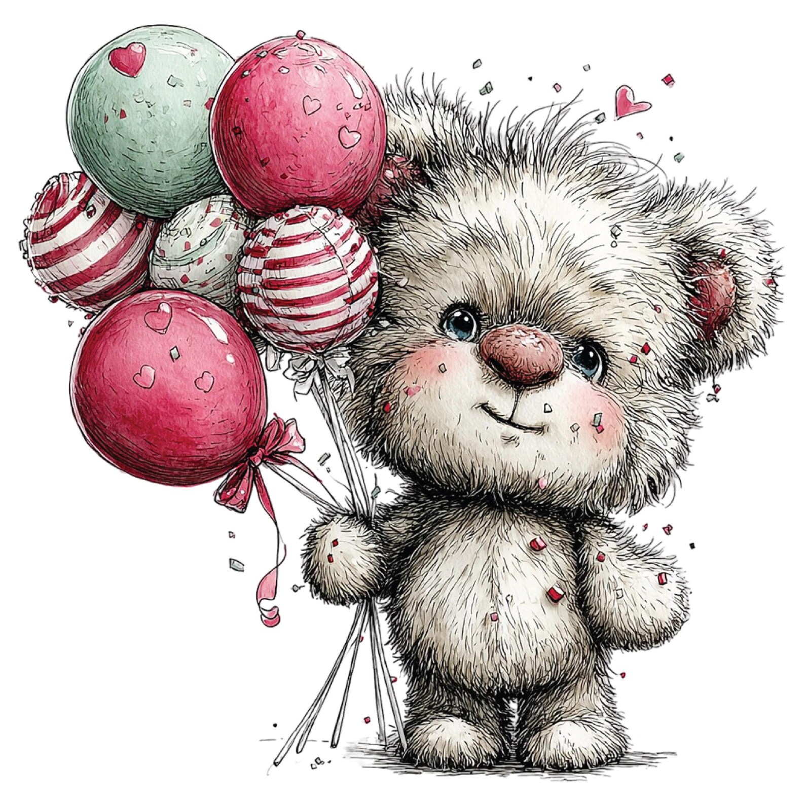Birthday Teddy Bear Clipart Bundle | Party Illustration Set 38 PNG - Etsy