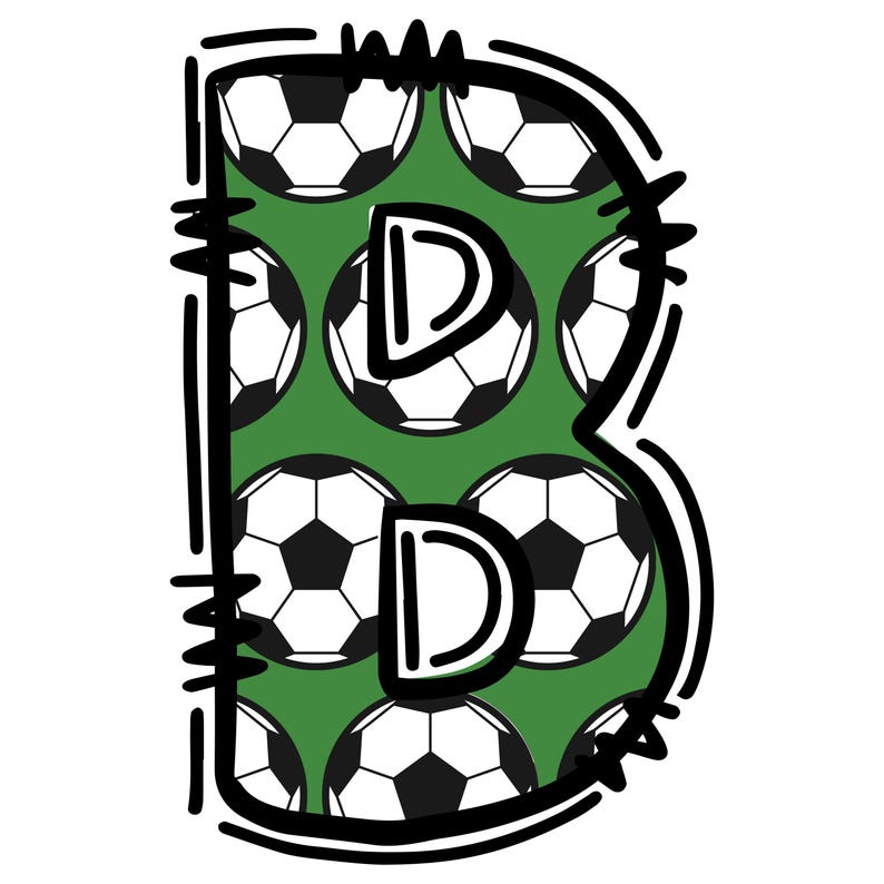36 PNG Soccer Alphabet Set 4 Letters Clipart,soccer Clipart,watercolor ...