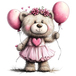 Birthday Bears Clipart Set: Party Celebration Art Bundle 30 PNG - Etsy