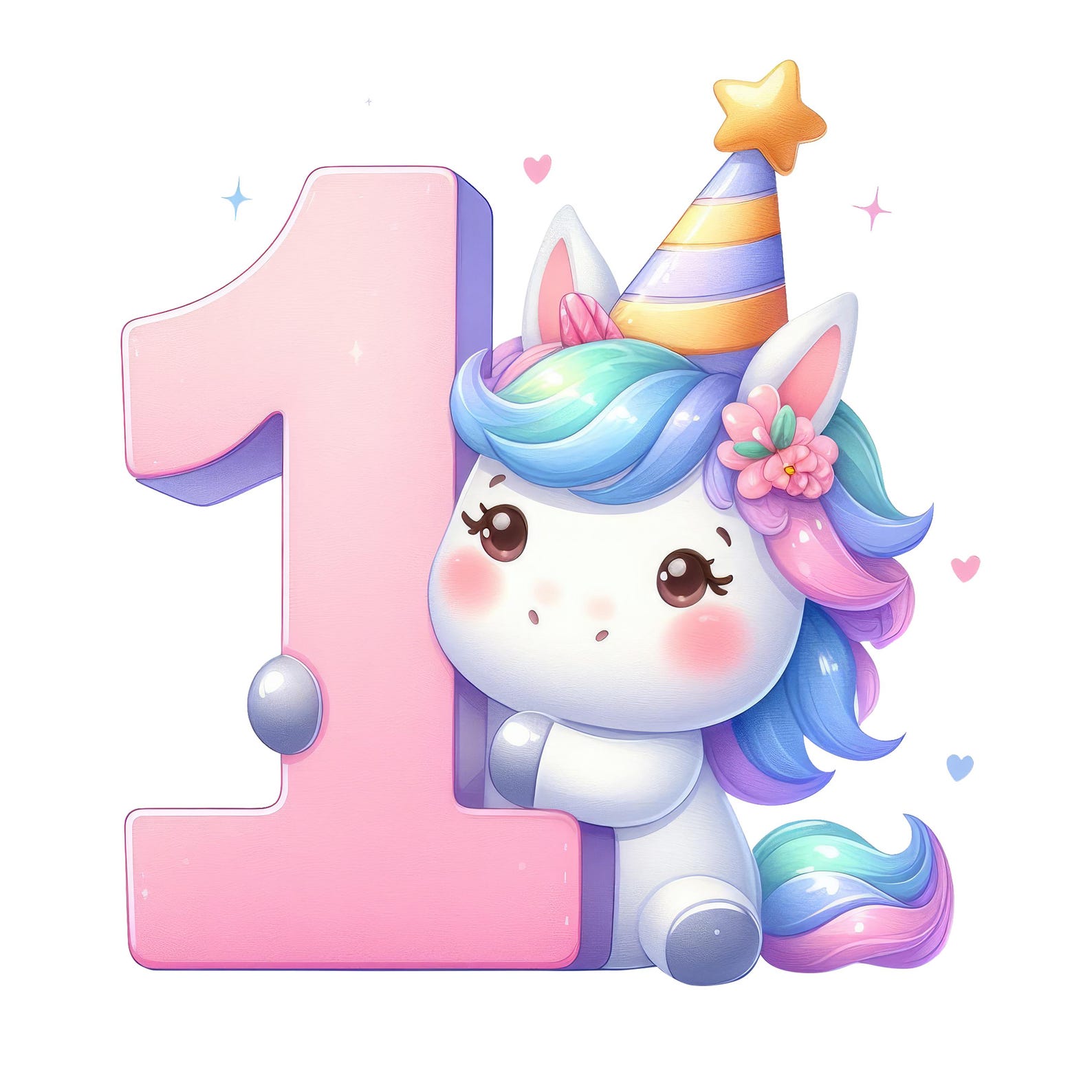 15 PNG Birthday Unicorn Sublimation Clipart,download Digital ...