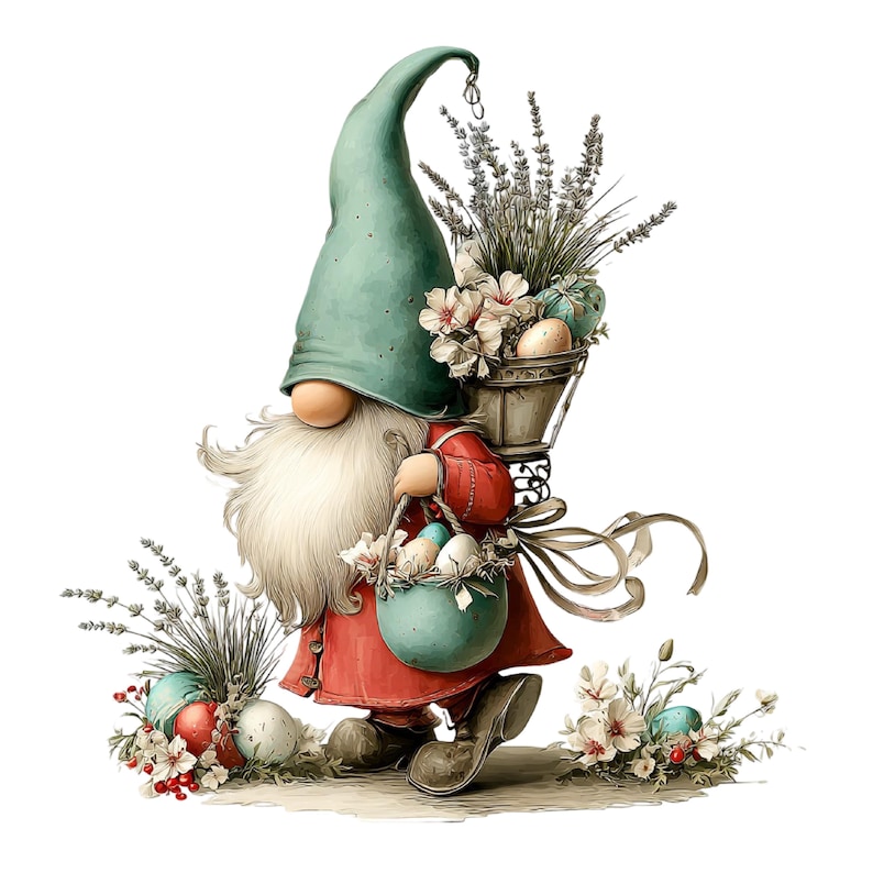 Conjunto de Ilustrações de Gnomos da Primavera: Arte de Personagens ...