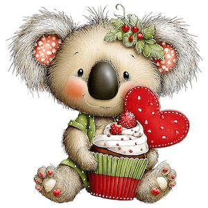 Animals Valentine Day Clipart: Whimsical Graphics Digital Download 48 ...