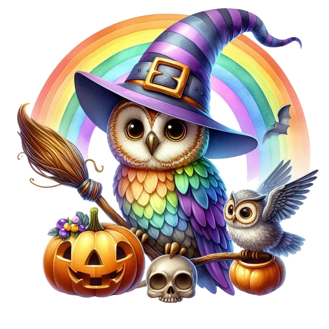 38 PNG Halloween Witch Owls Sublimation Clipart,dijital Clipart ...