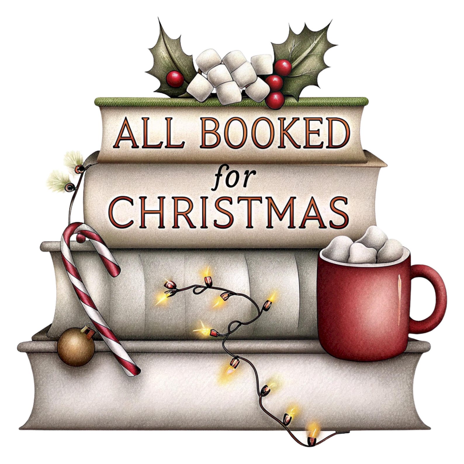 Christmas Book Lover Clipart – Cozy Winter Reading PNG Set (digital ...