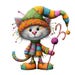 Whimsical Christmas Cat Clipart – Cute Holiday Kitty PNG Bundle ...