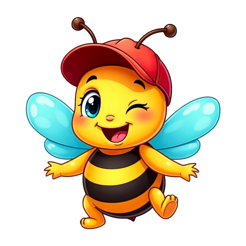 Cute Bees Clipart – Adorable Honey Bee PNG Bundle (digital Download ...