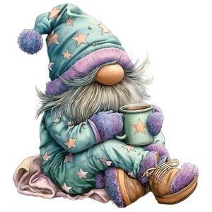 Watercolor New Year Gnome Set: Whimsical Festive Art Bundle 35 PNG - Etsy
