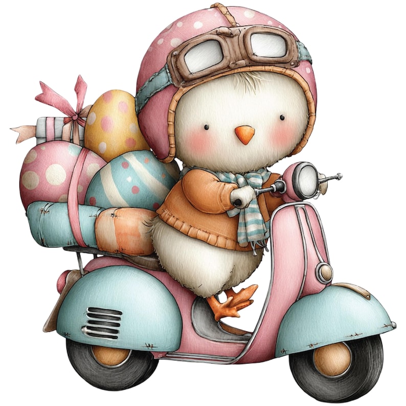 Conjunto de imágenes prediseñadas de Pascua: paquete de ilustraciones ...