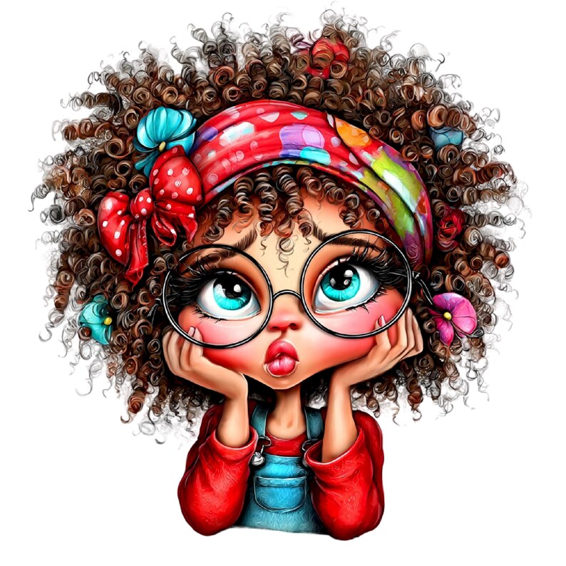 Quirky Frazzled Girl Set: Whimsical Character Art Bundle 36 PNG - Etsy