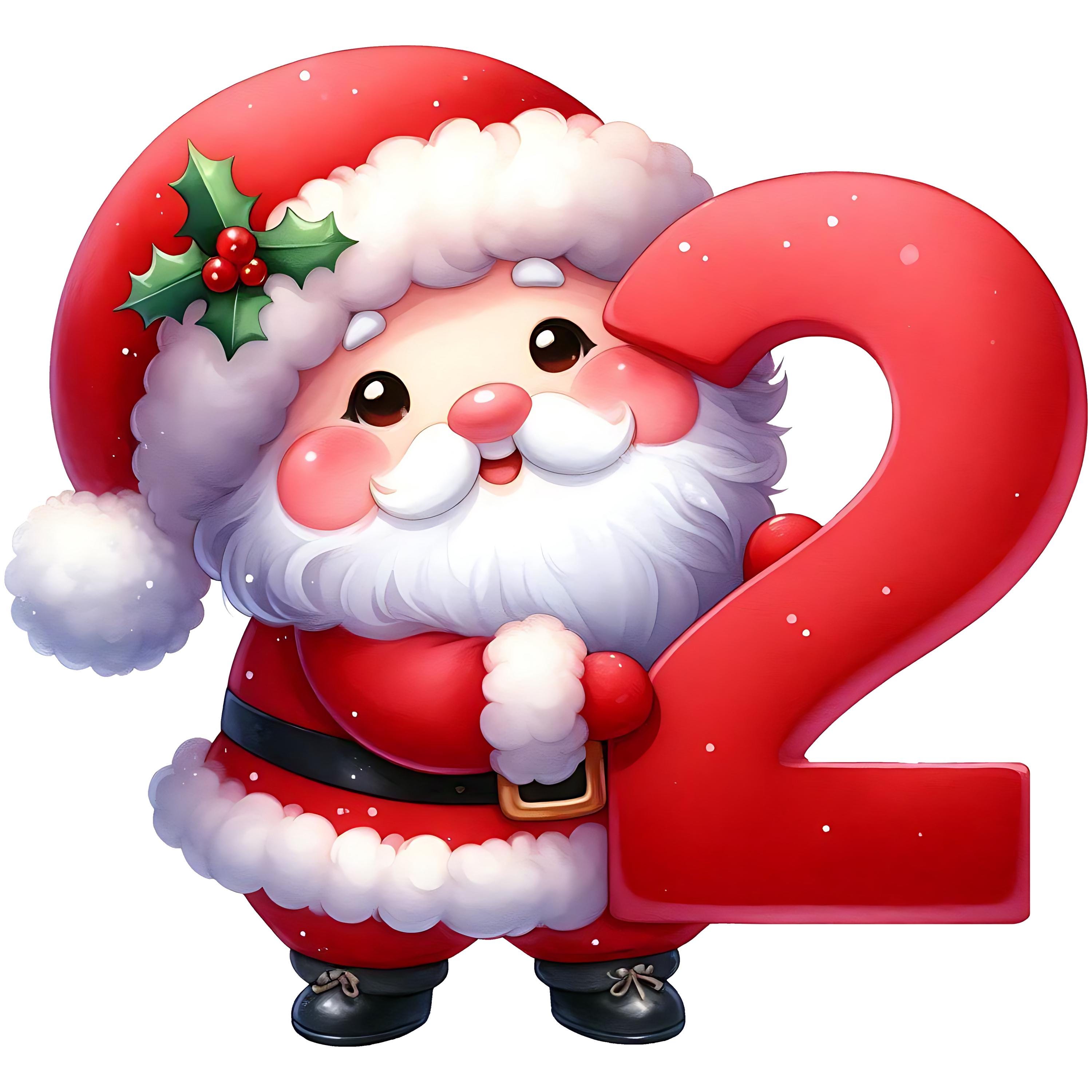 Christmas Santa Alphabet Clipart: Festive Holiday Letters PNG Images ...