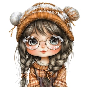 Christmas Whimsical Fairy Clipart : Cute Fairytale PNG Images (digital ...