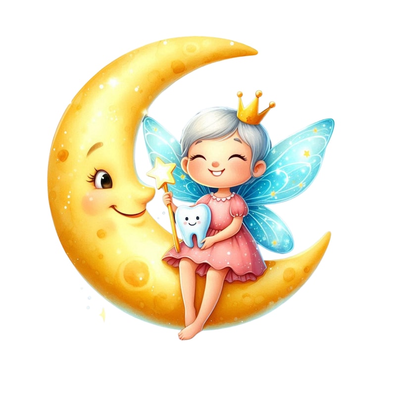 27 PNG Mascot Cute Tooth Fairy Clipart,scrapbook Images,watercolor ...