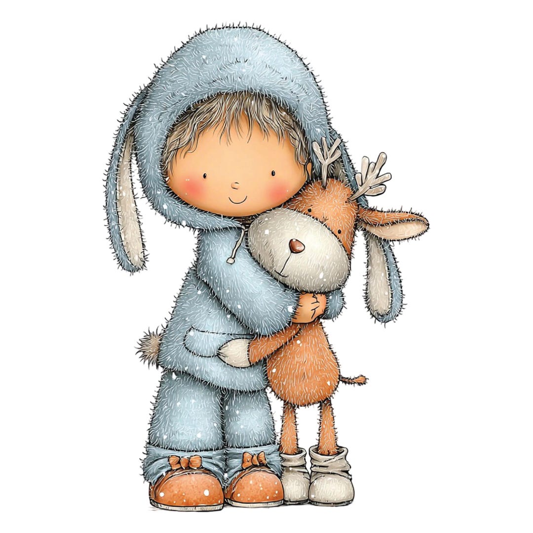 Christmas Baby Clipart – Cute Holiday Children PNG Set (digital ...