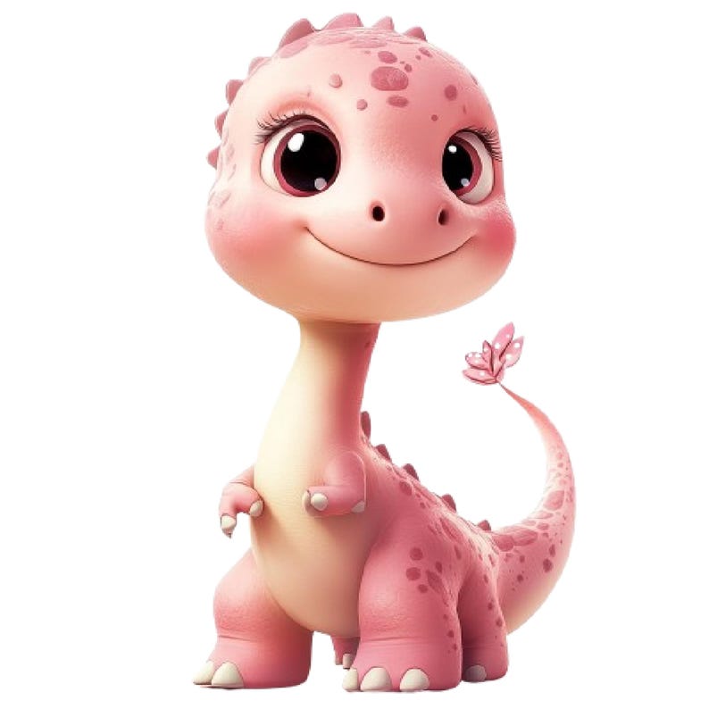 32 PNG Pink Dinosaur Baby Girl Dinosaur Clipart,dijital Download ...
