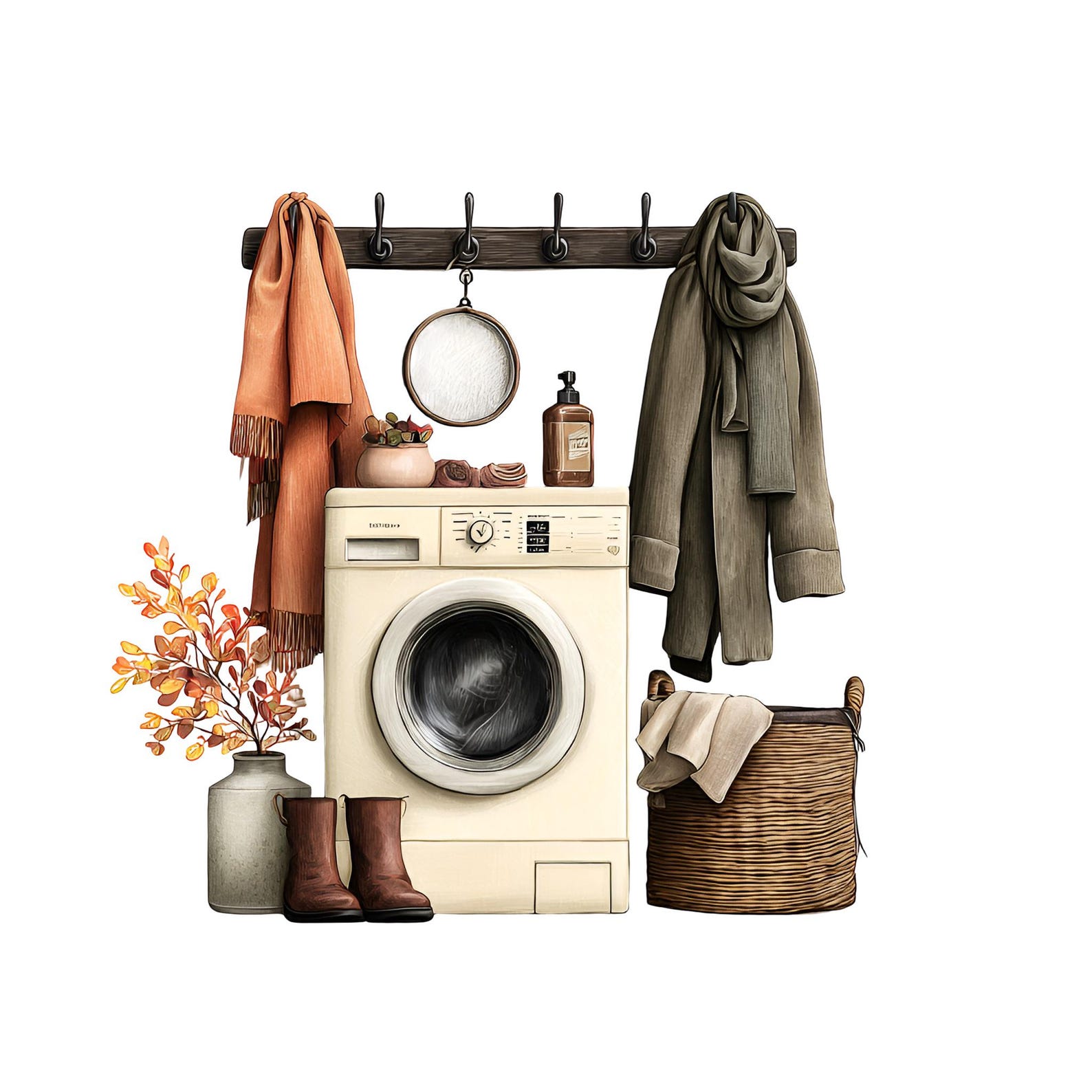76 PNG Neutral Autumn Laundry Clipart,transparent Background Png,high ...