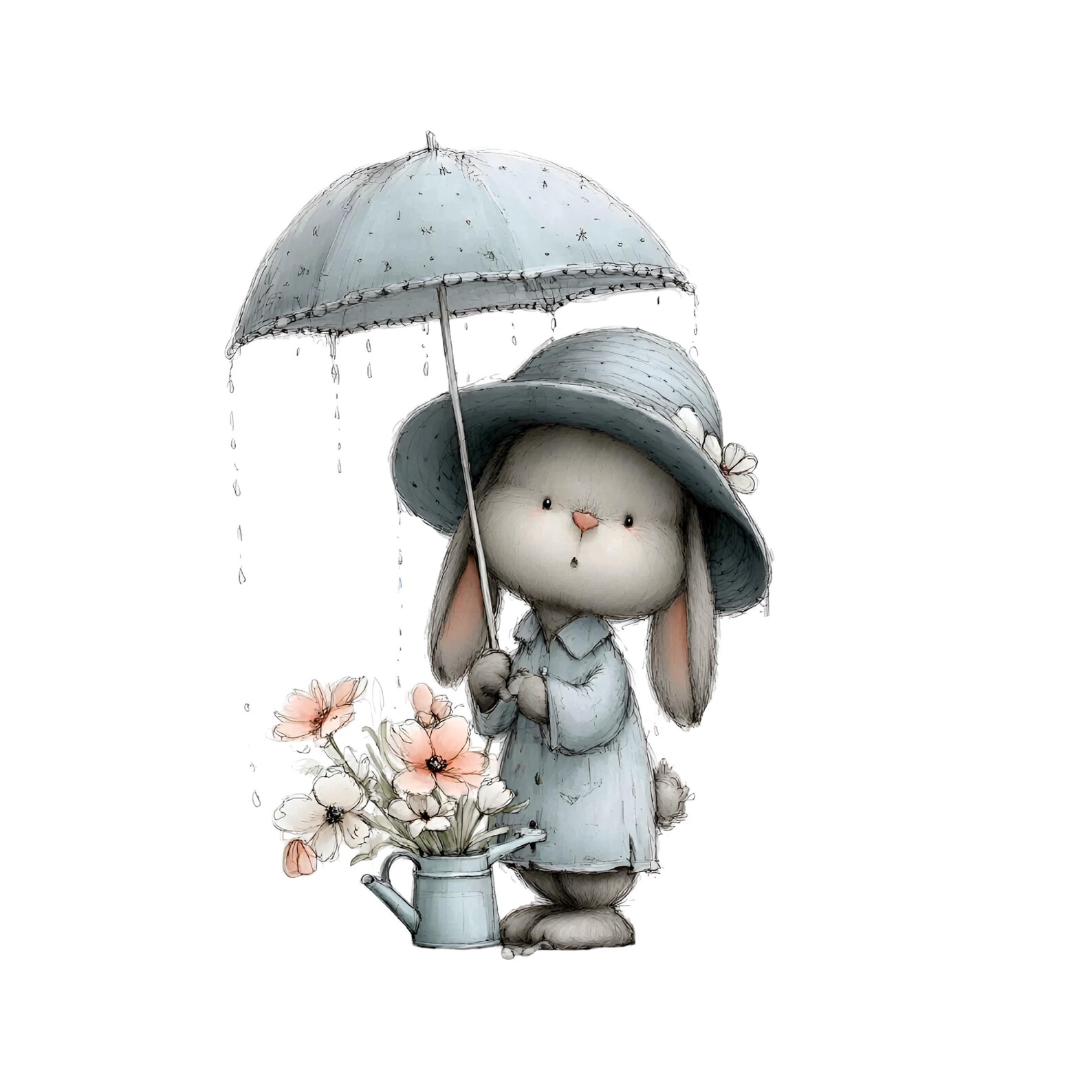 Watercolor Nursery Animals Clipart – Cute Baby Woodland PNG Bundle ...