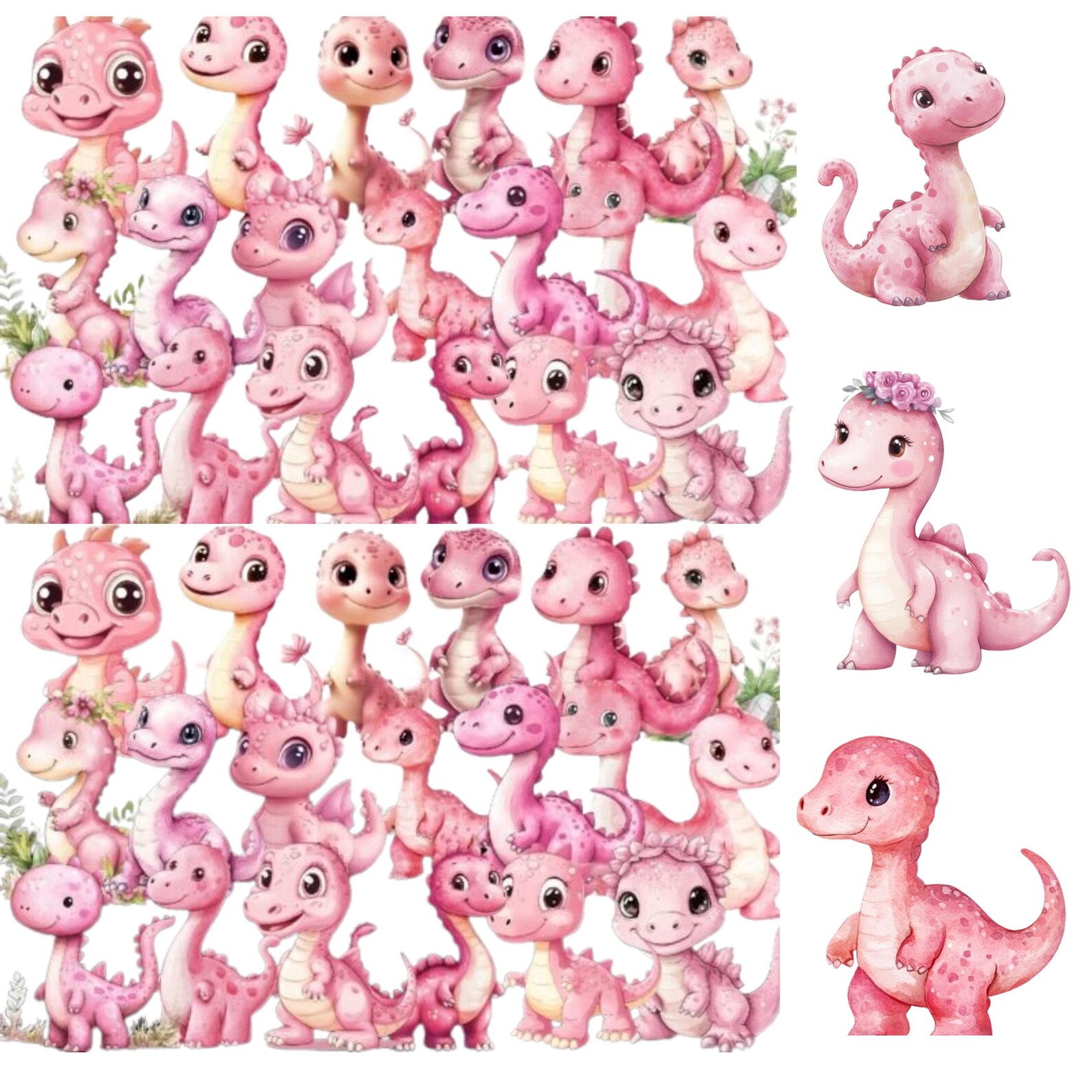 32 PNG Pink Dinosaur Baby Girl Dinosaur Clipart,dijital Download ...