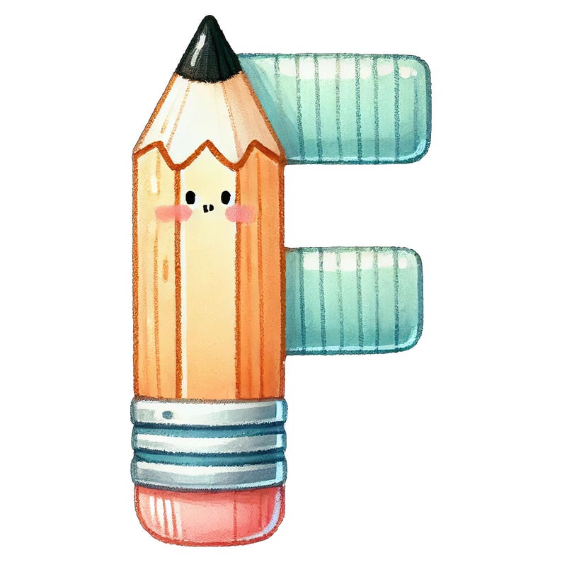 26 PNG Pencil Alphabet Back to School Clipart,highresolution Images ...