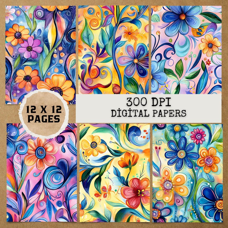 Modern Abstract Floral - Etsy