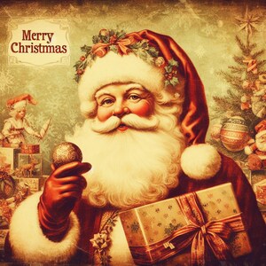 Vintage Christmas Digital Paper Pack: 50 Printable Backgrounds ...