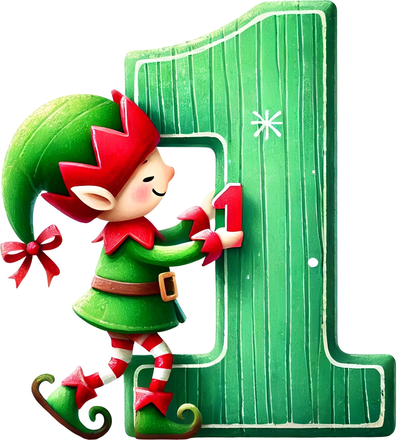 Christmas Elf Alphabet Numbers: Holiday Letter PNG Images (digital ...