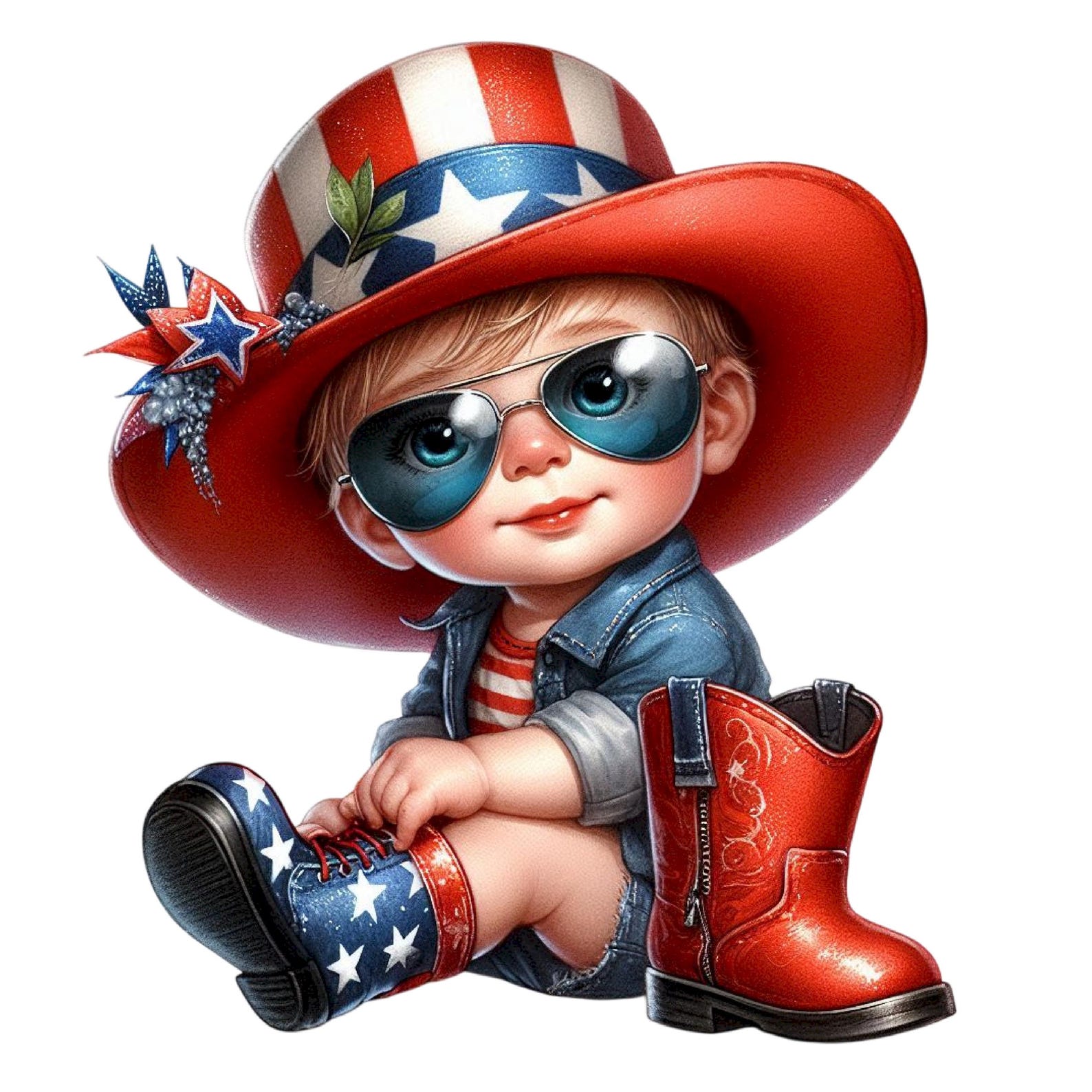 28 PNG 4th of July Cute Baby Boy Clipart, Dijital Download,american ...