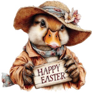 Easter Ducks Illustration Set: Spring Holiday Animal Art 34 PNG - Etsy